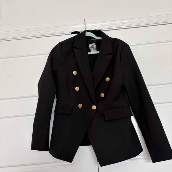 Boston Proper | Jackets & Coats | Boston Proper Black Blazer With Gold ...